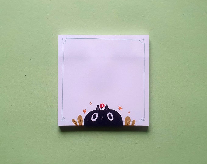 Moody Cat Sticky Note, Animal Self-stick Writing Pad, Memo Pad Notepad ...