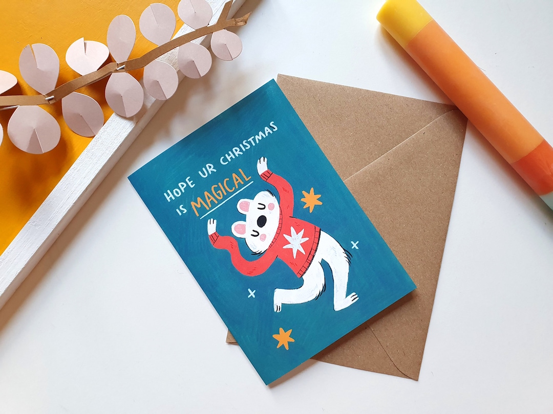 Magical Christmas Card Greetings Card Festive Card - Etsy