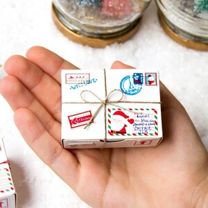 White Christmas Gift Box for Message in a Bottle Personalized Gift Tiny ...