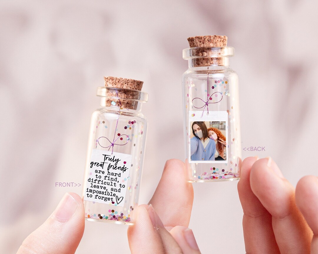 BEST FRIENDS Photo Gift. Friends Are Like Stars Message in a Bottle ...