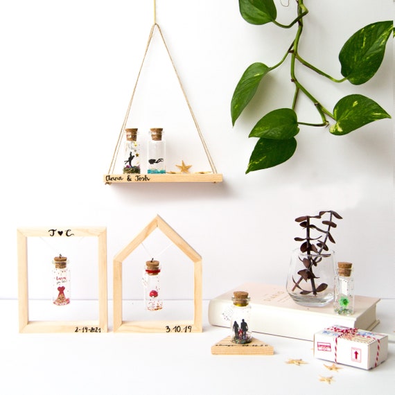 Display Your Bottle. Floating Frame Wood Handmade. Swing. | Etsy