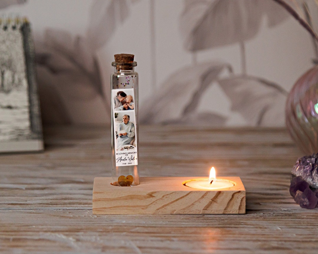 Personalized Photo Memorial, Memorial Candle for Loss, Loving Memory ...
