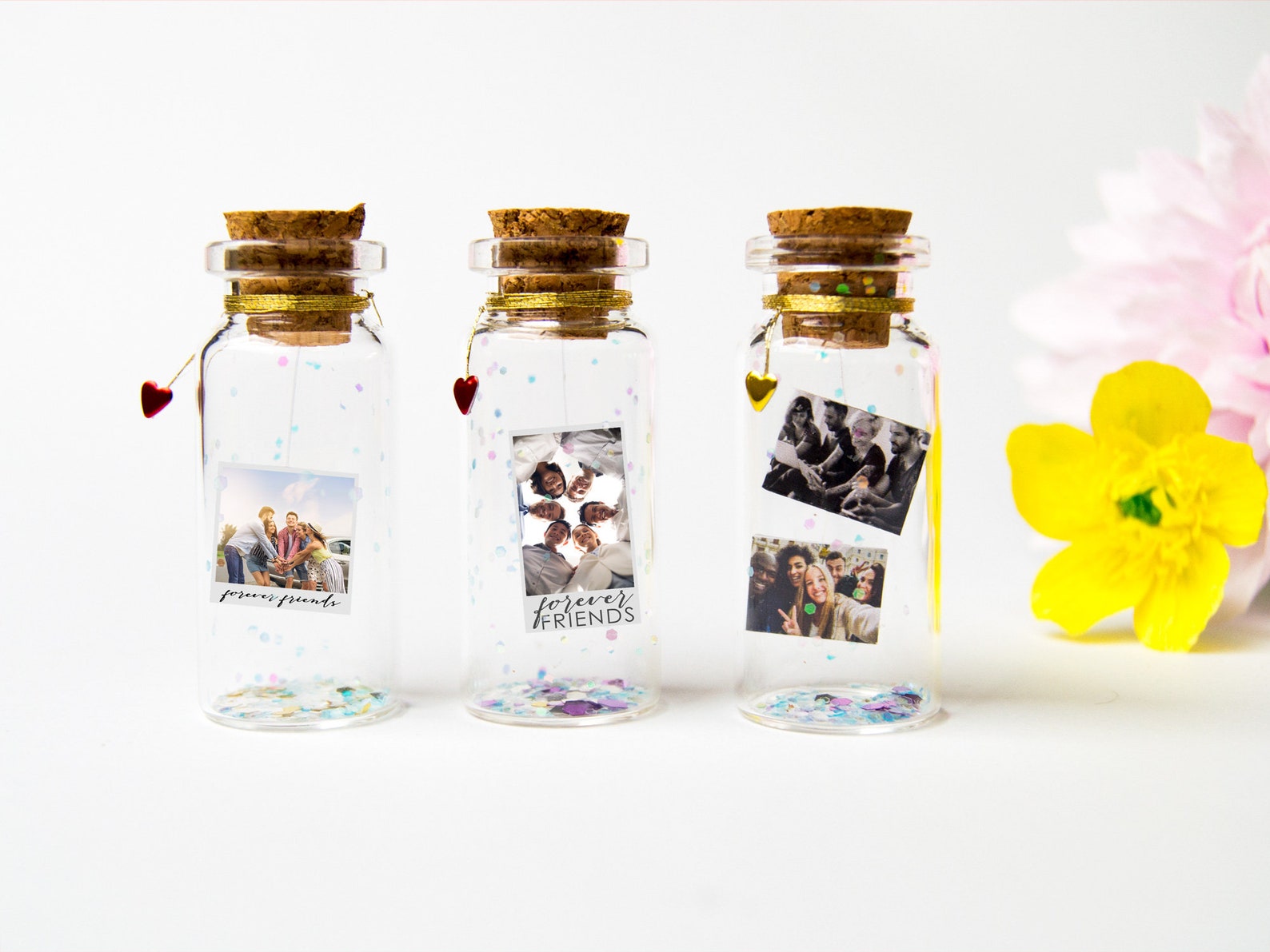 Best Friend Photo Gift. Personalised Message in a Bottle. | Etsy
