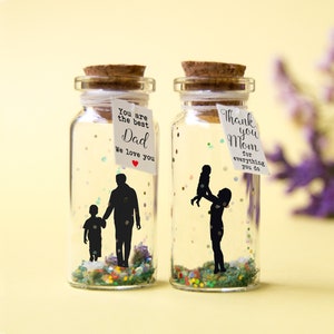 Merry Christmas Dad Mom Gift for Dad Mom, Message in a Bottle ...