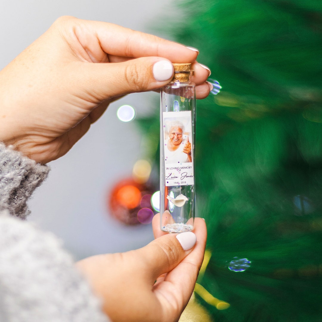Personalized Memorial Mesage in a Bottle, in Loving Memory Christmas ...