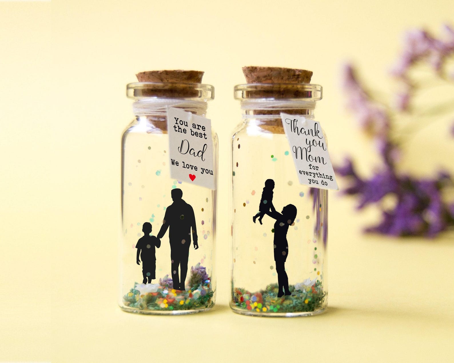 Merry Christmas Dad Mom Gift for Dad Mom, Message in a Bottle ...