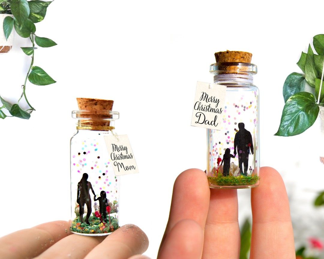 Merry Christmas Dad Mom Gift for Dad Mom, Message in a Bottle ...