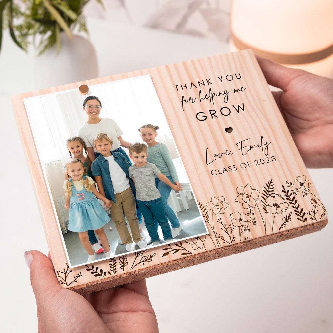 Teacher Appreciation Frame, Wood Engraved Gift, Picture Frame, Class ...