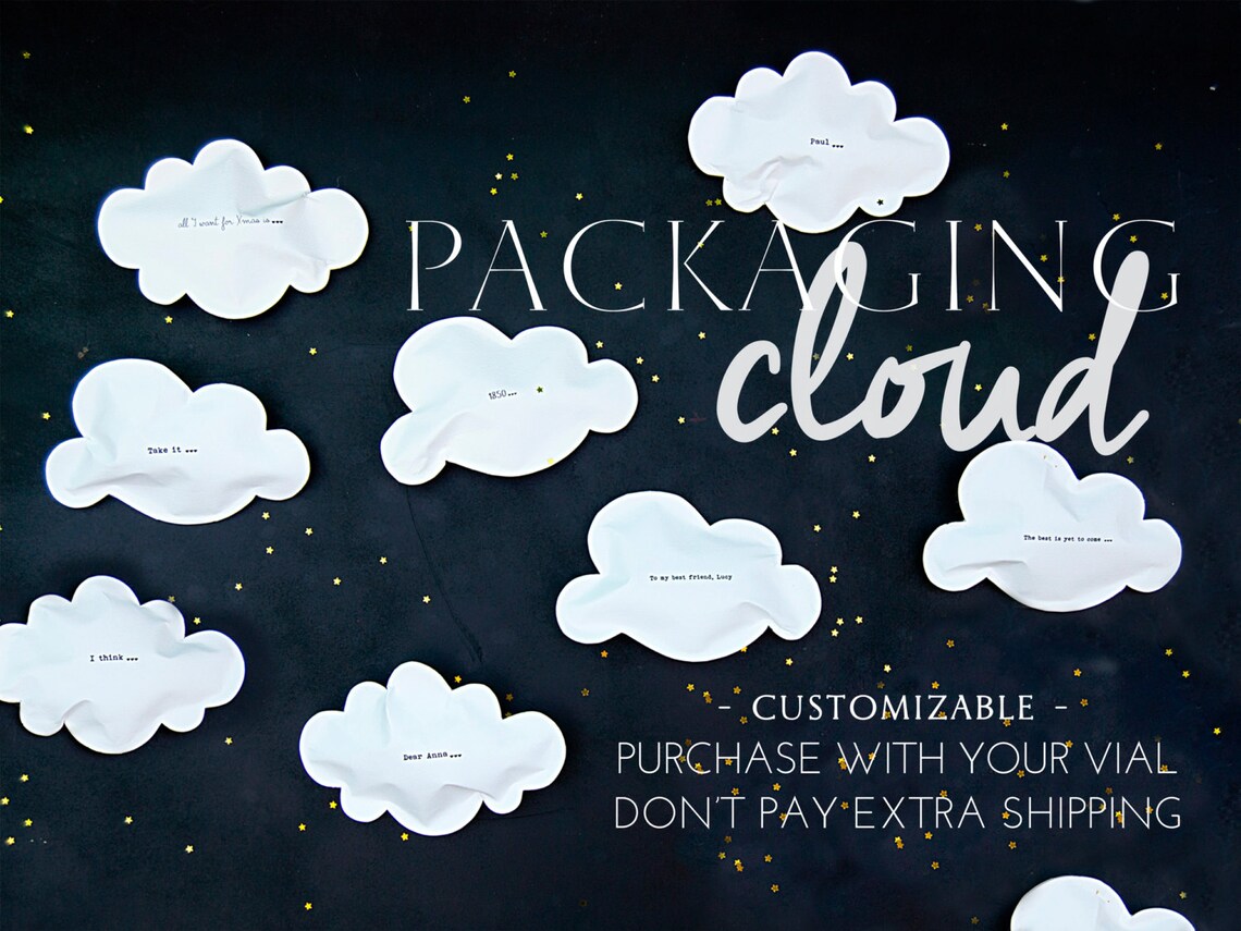 Packaging Cut Out in Shape of a Cloud. Clouds With Messages. | Etsy