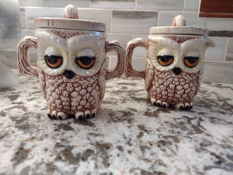 Vintage Owl Sugar and Creamer Vintage Owls Collectible Owls Owl Decor ...