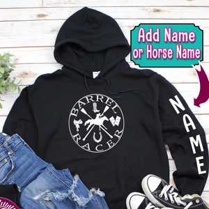 Barrel Racer Hoodie, Barrel Racing Hoodie, Barrel Racer Gift, Rodeo ...