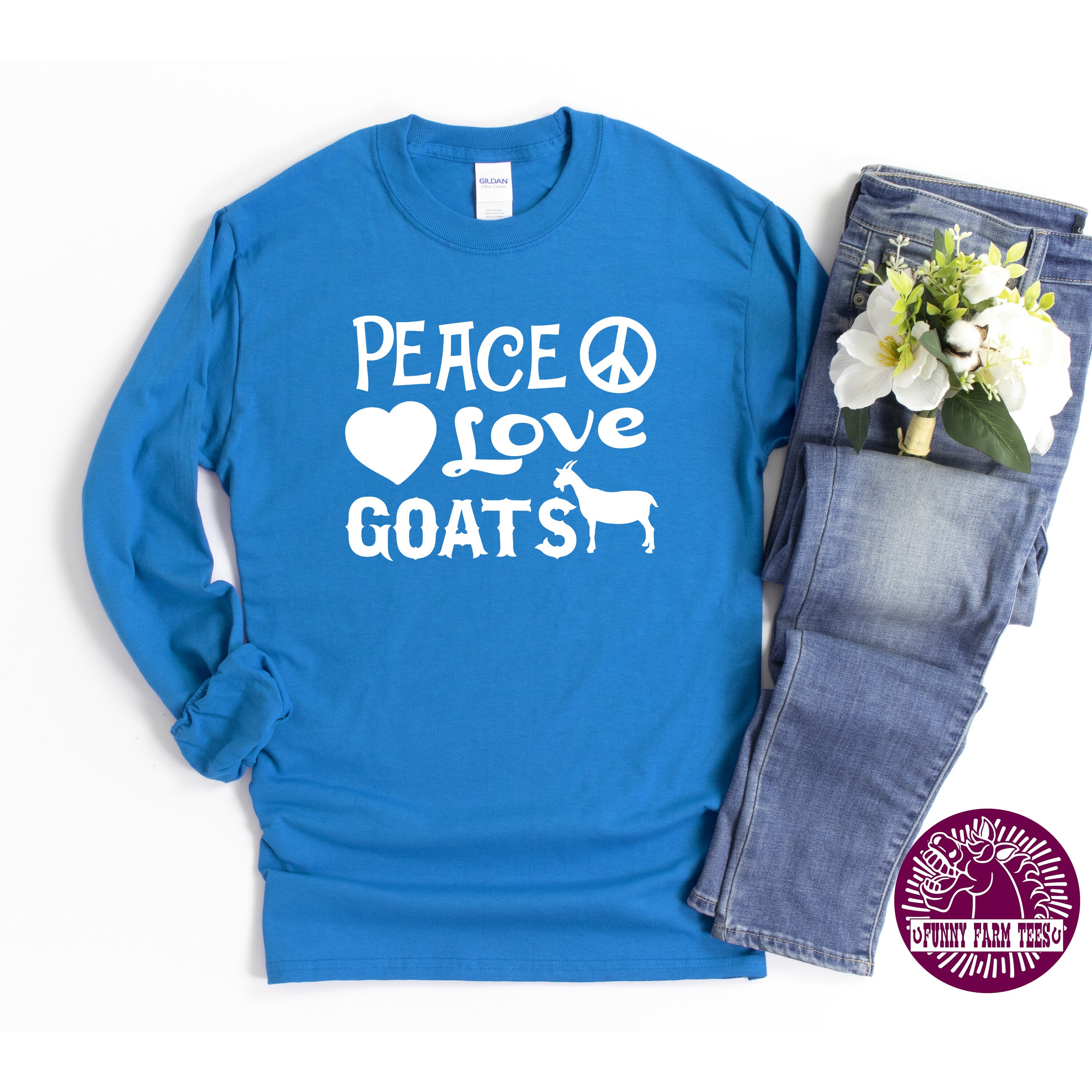 Peace Love Goats Goat T-shirt Goat Shirt Goat Hoodie - Etsy