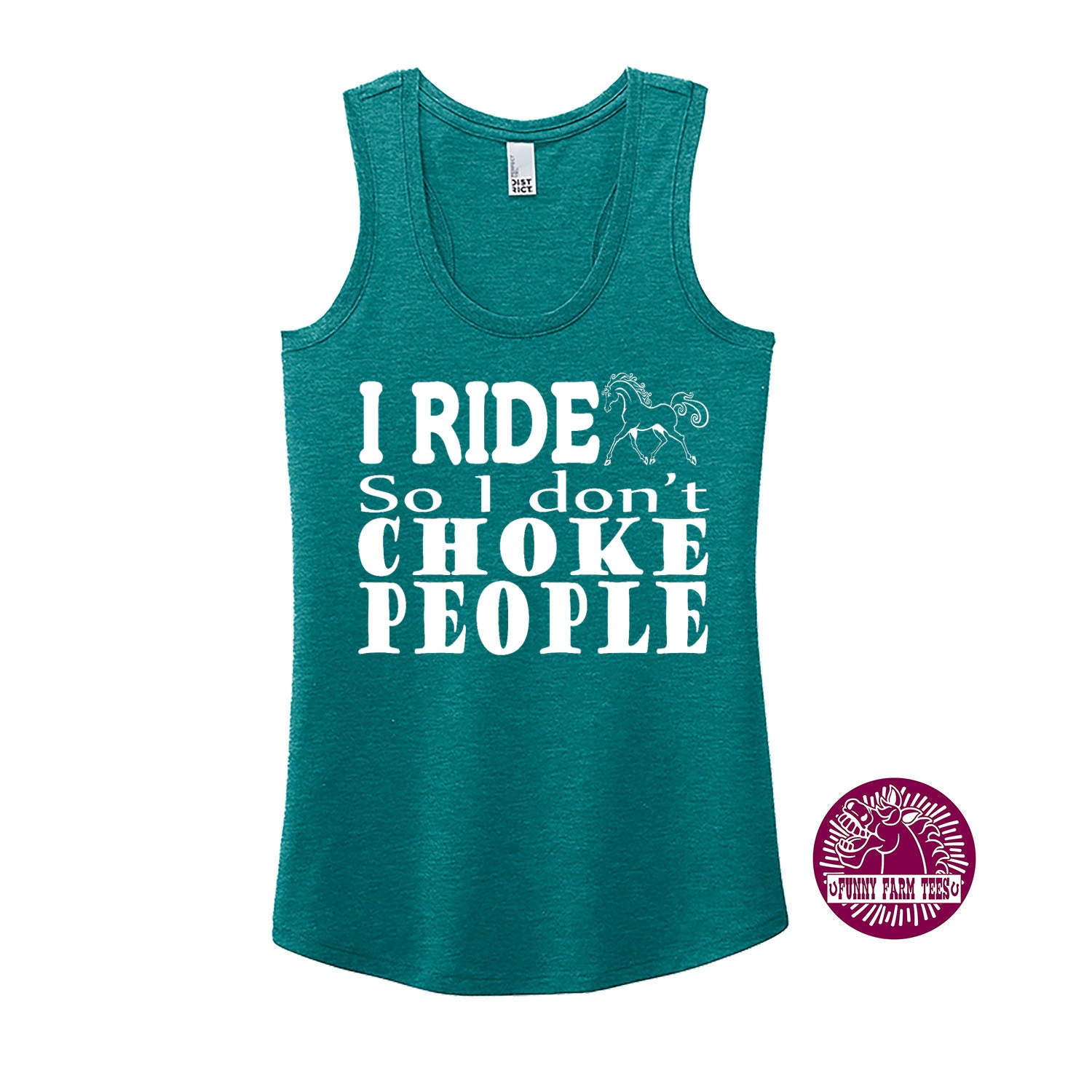 Horse Tank Top I Ride So I Don't Choke People Horse Tank | Etsy