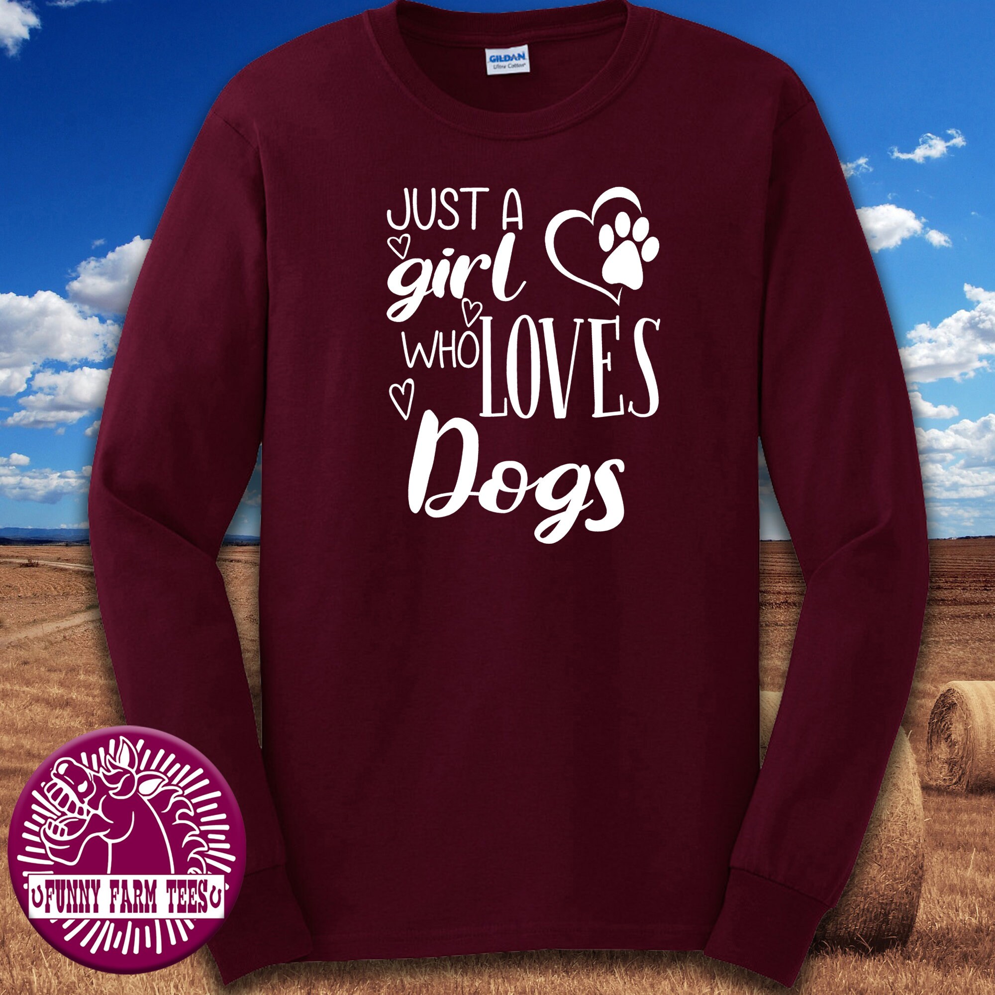 Cute Dog Shirt Just A Girl Who Loves Dogs Dog Mom Dog Lover | Etsy