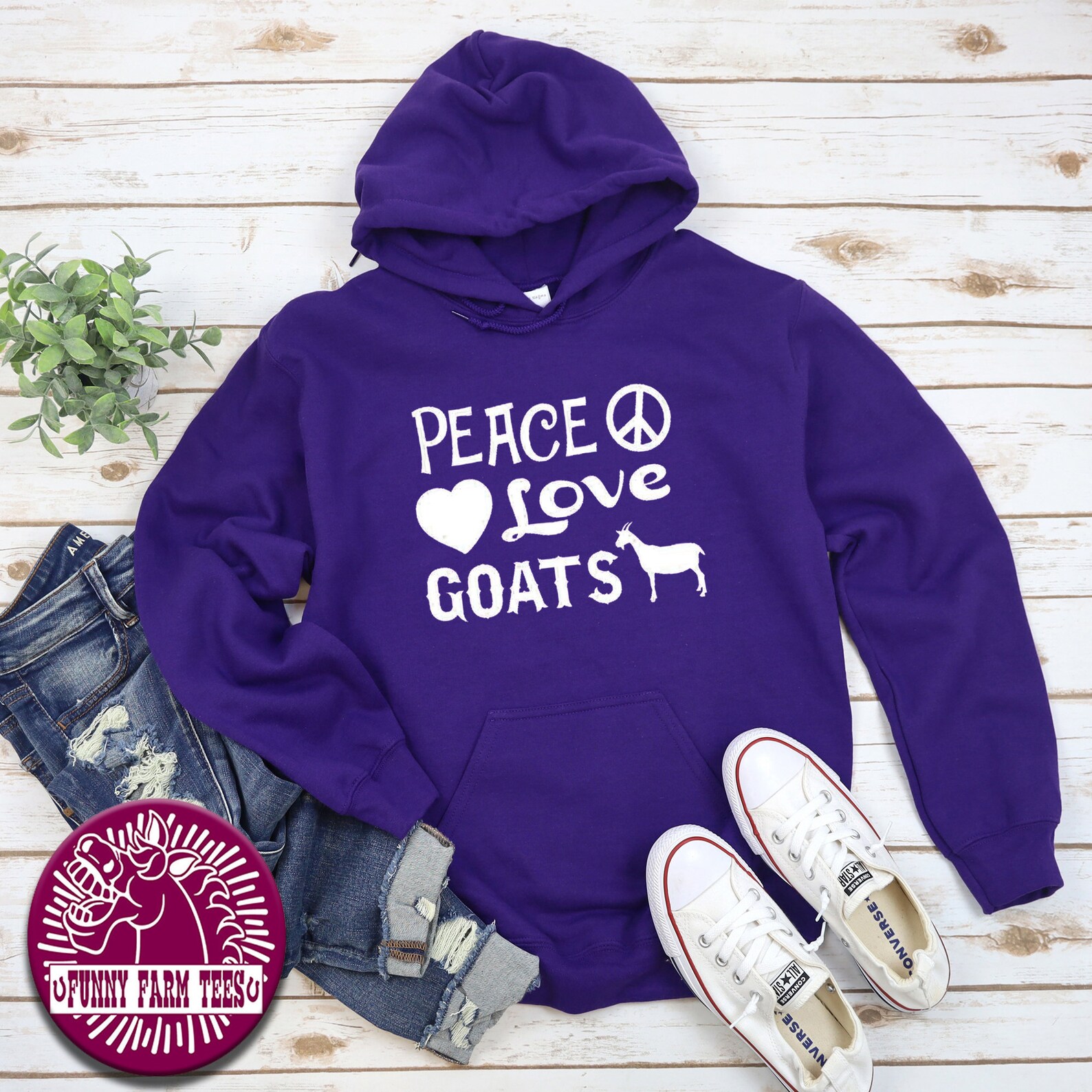 Peace Love Goats Goat T-shirt Goat Shirt Goat Hoodie - Etsy