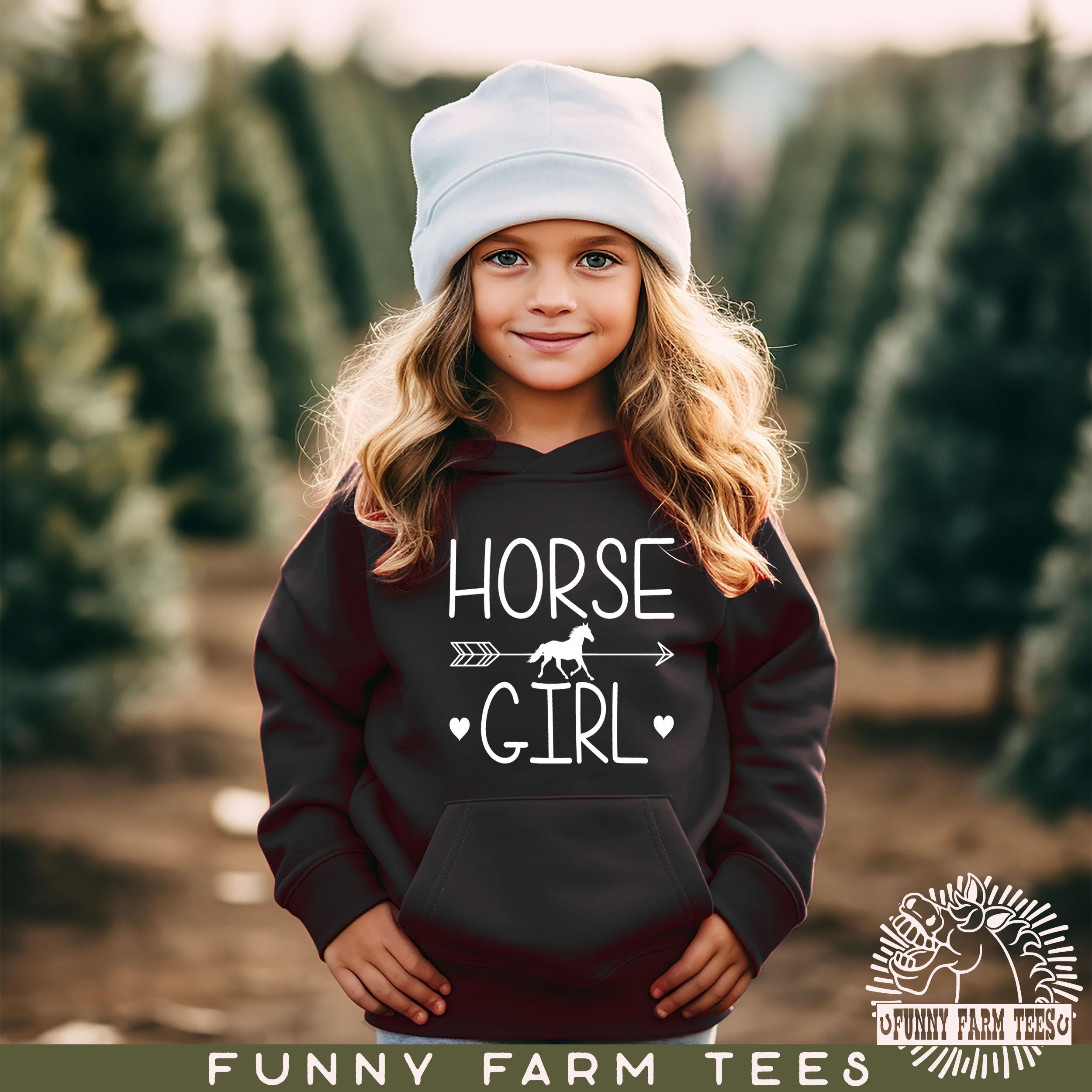 Girl's Custom Horse Hoodie, Horse Girl Hoodie, Equestrian, Cowgirl ...