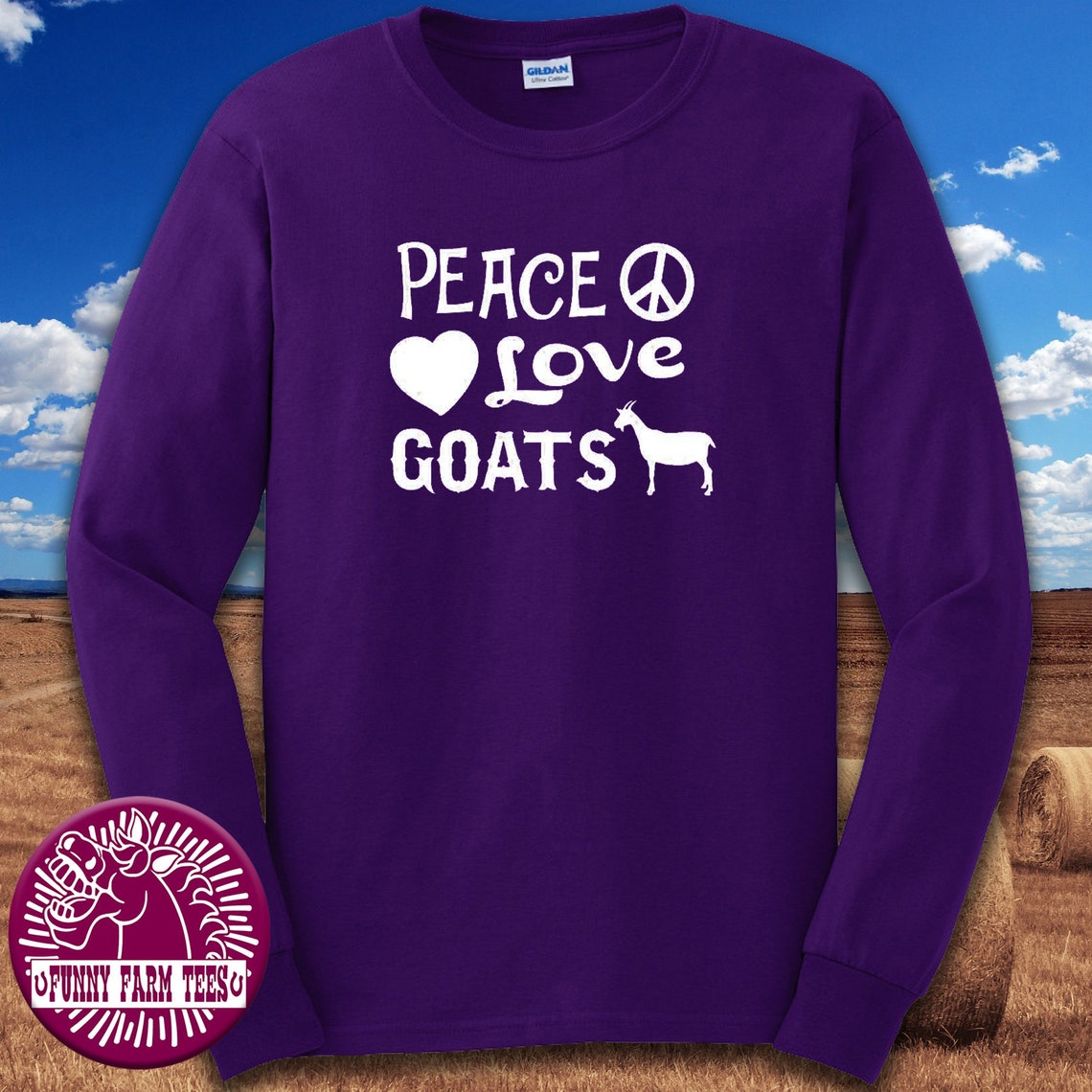 Peace Love Goats Goat T-shirt Goat Shirt Goat Hoodie | Etsy