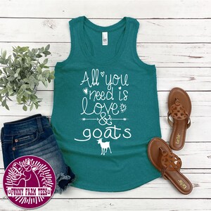 Cute Goat Tank Top All You Need is Love and Goats Tank Top - Etsy