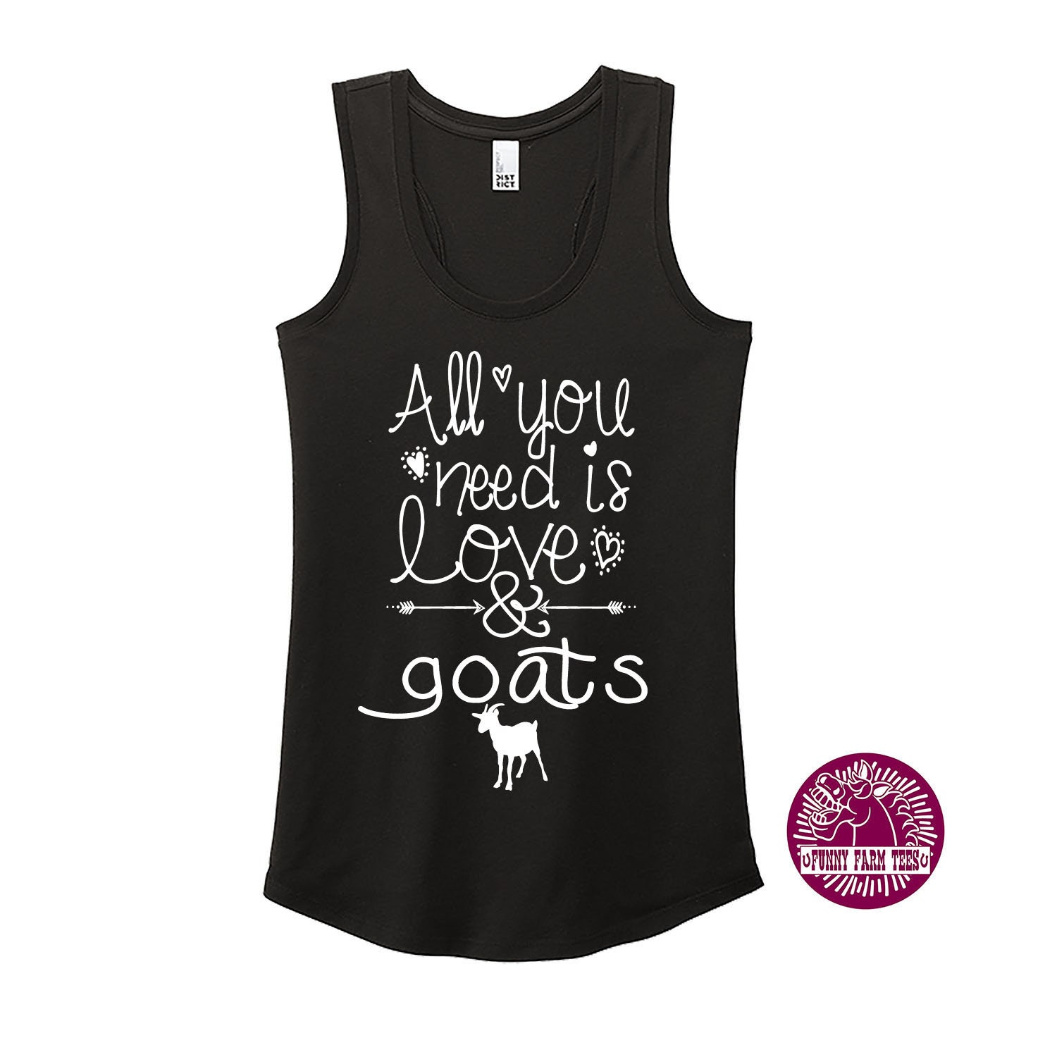Cute Goat Tank Top All You Need Is Love And Goats Tank Top | Etsy