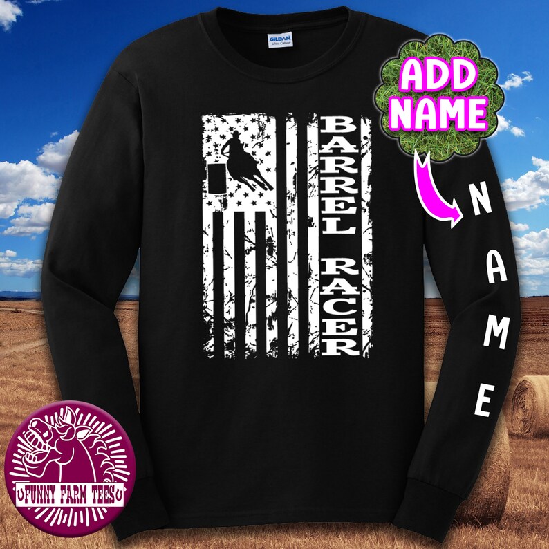 Barrel Racer USA Flag Barrel Racer Sweatshirt Barrel Racer - Etsy