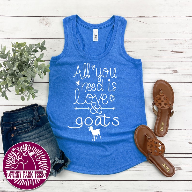 Cute Goat Tank Top All You Need is Love and Goats Tank Top | Etsy