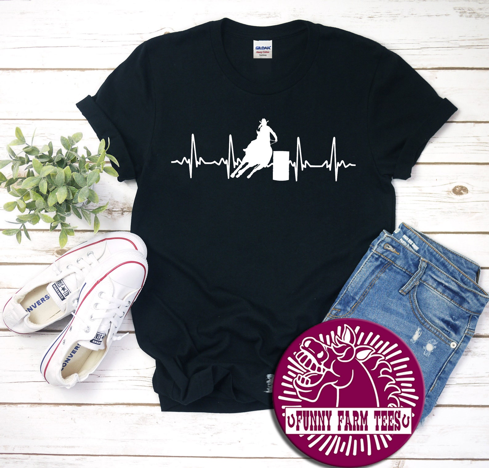 Barrel Racer Heart Beat Barrel Racing T-Shirt Barrel Racing | Etsy