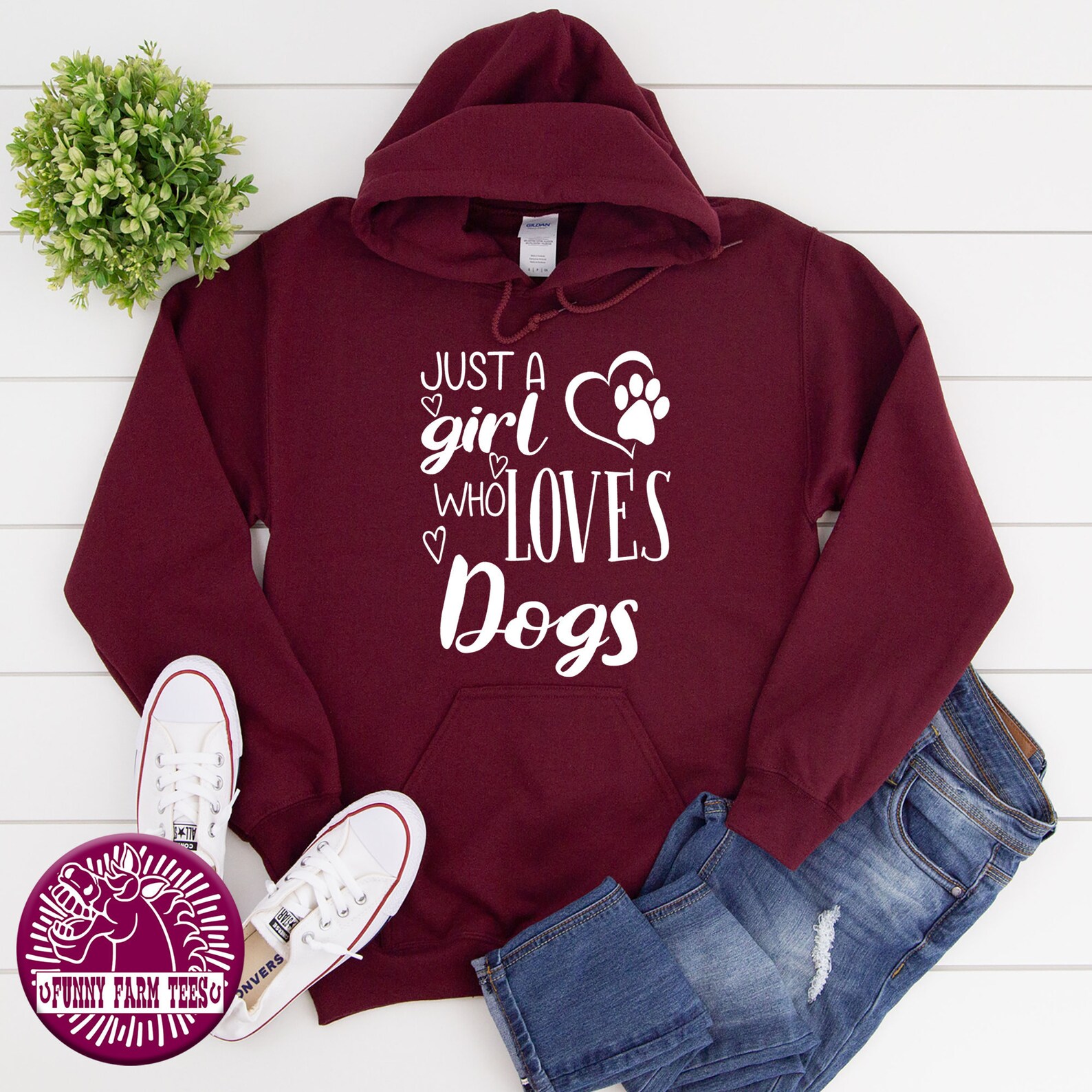 Cute Dog Shirt Just A Girl Who Loves Dogs Dog Mom Dog Lover | Etsy