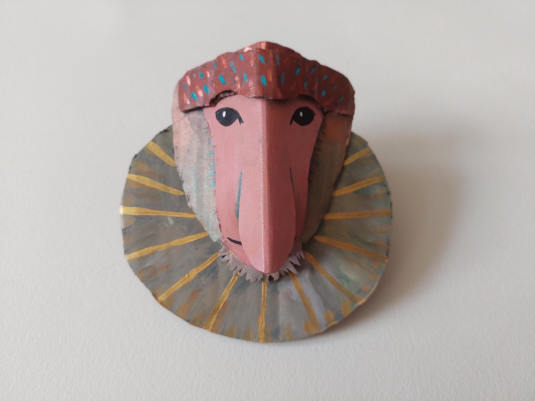 Cardboard Art - Proboscis Monkey - Original Contemporary Art Sculpture ...