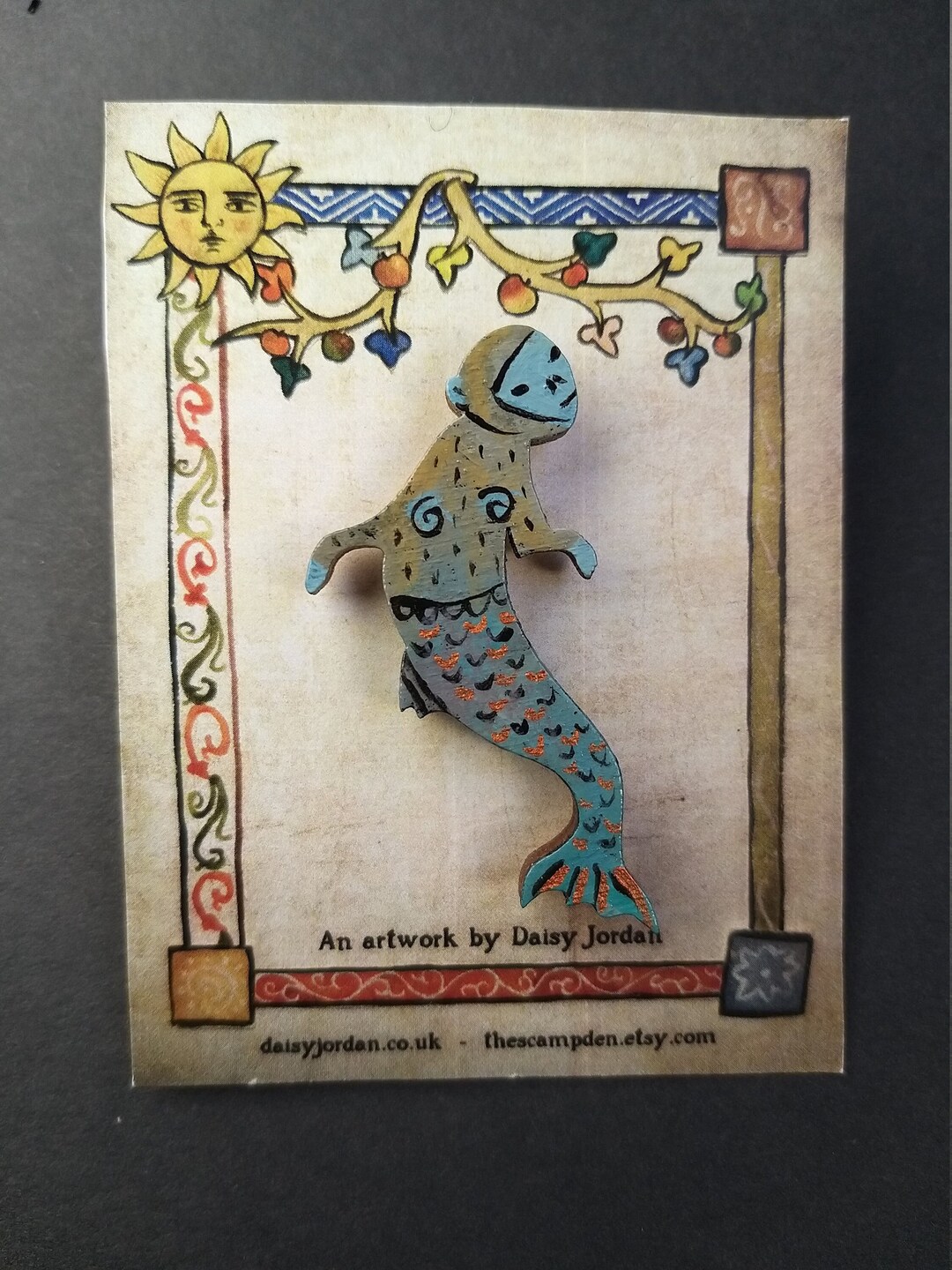 Fiji Mermaid Brooch | Feejee Mermaid Monkey Pin | Sea Monkey ...