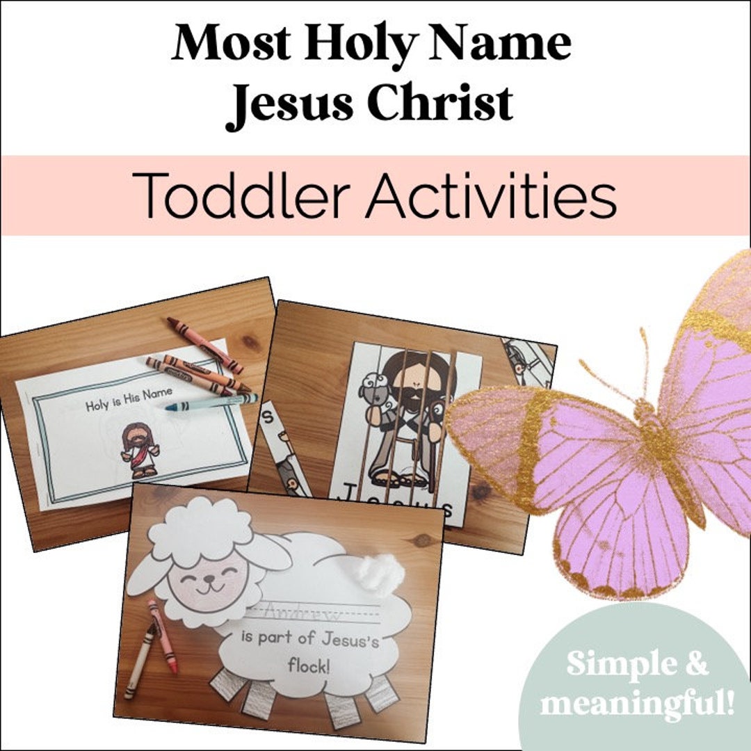 Toddler Feast of the Most Holy Name Jesus Activities - Etsy