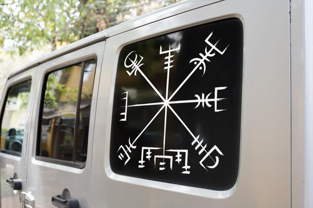 Viking Compass Vinyl Decal, Valkyrie Decal, Norse Mythology, Vegvisir ...