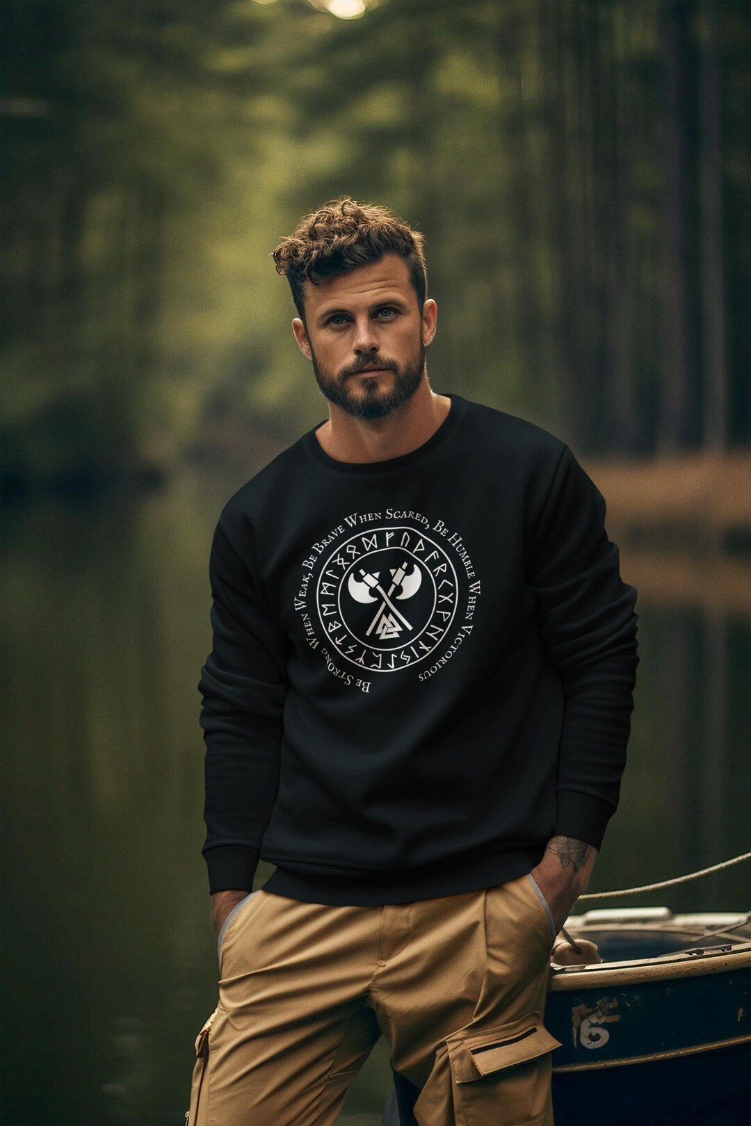 Viking Quotes Sweatshirt, Valknut Norse Mythology Symbol, Inspirational ...