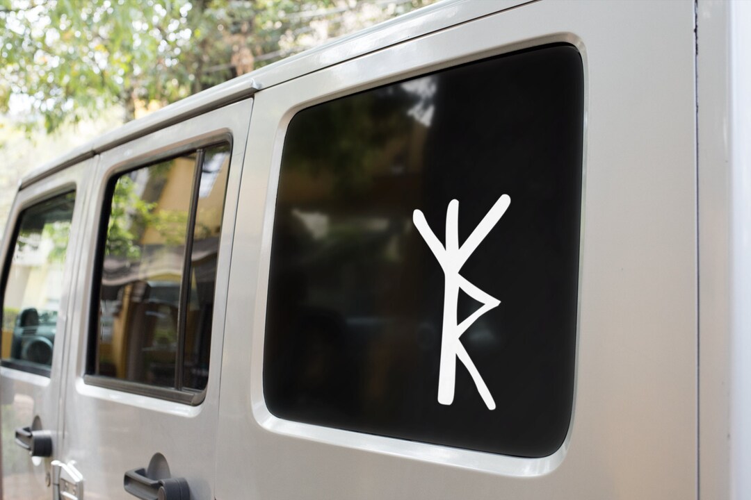 Viking Bindrune Decal, Window Decal, Protection Rune, Safe Travels ...