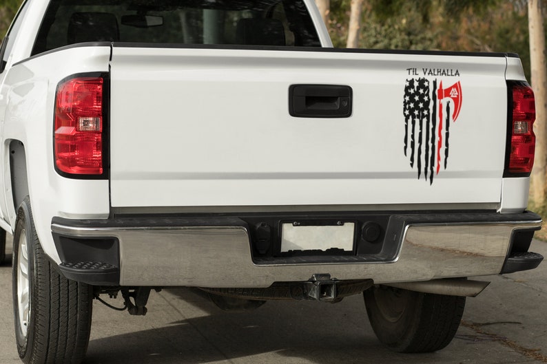 Viking Decal Til Valhalla Sticker Viking Retro USA Flag - Etsy
