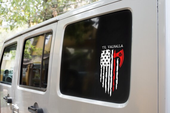 Viking Decal Til Valhalla Sticker Viking Retro USA Flag - Etsy