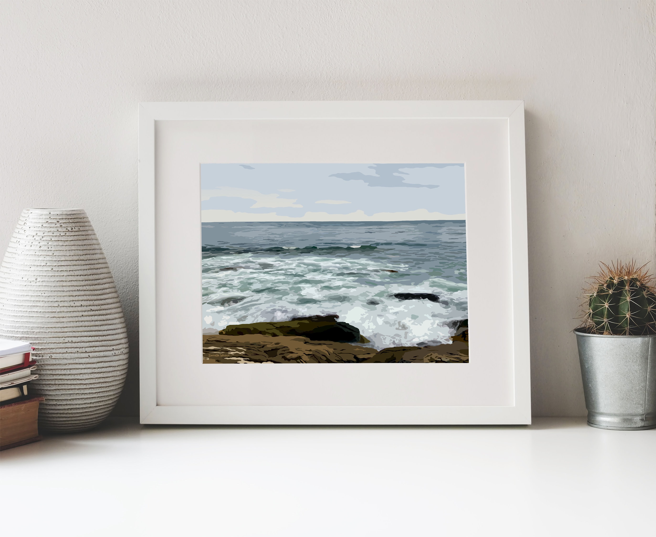View From the Marginal Way - Ogunquit, Maine - Graphic Art Print - Etsy