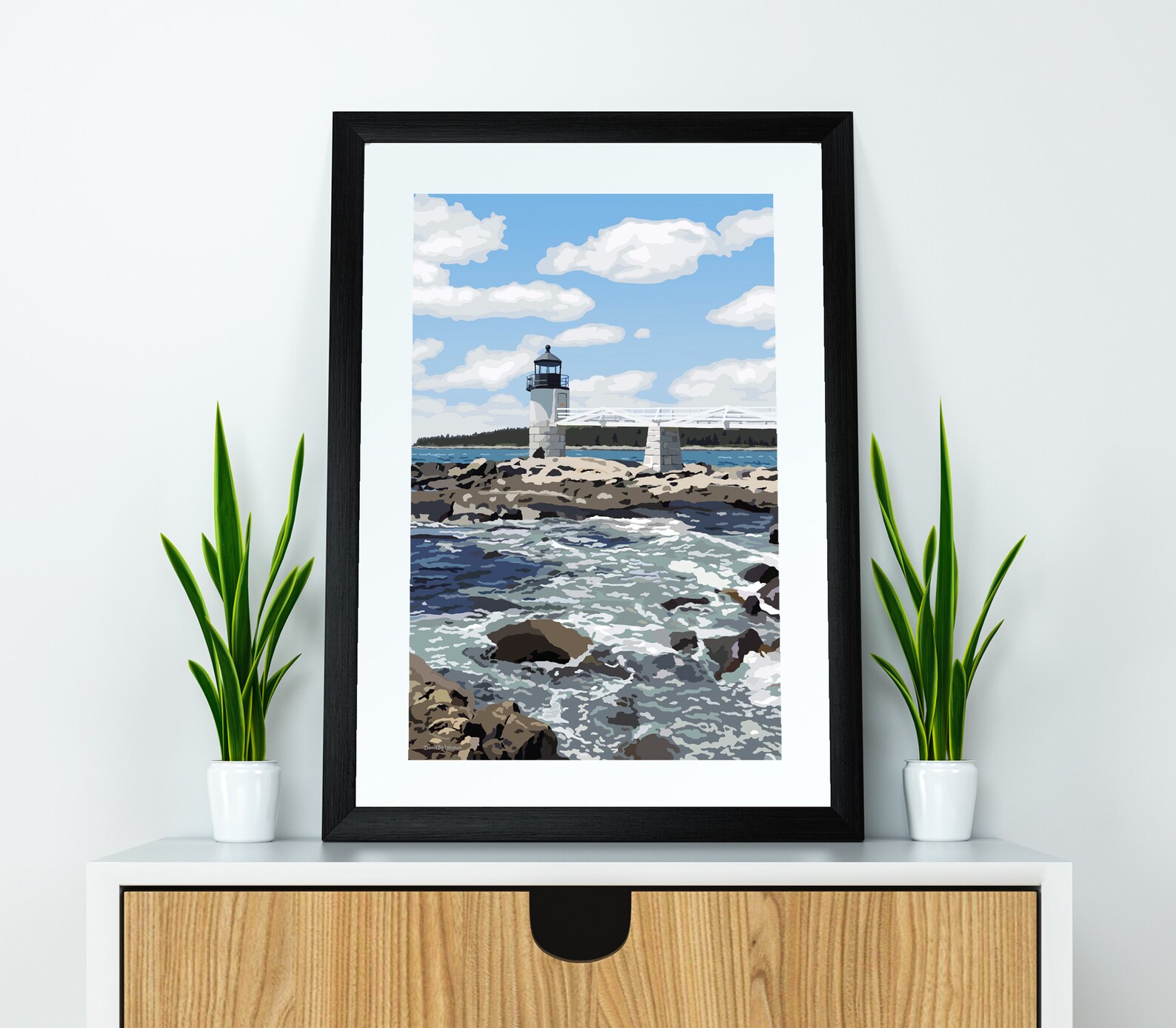 Marshall Point Light - Maine - Lighthouse Art - Graphic Art Print - Etsy