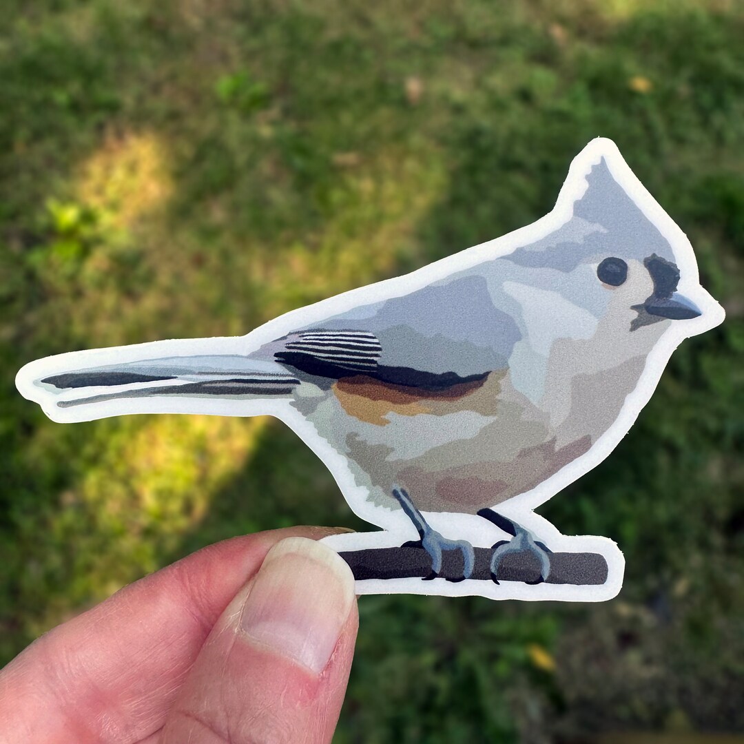 Tufted Titmouse Vinyl Sticker/decal - Etsy