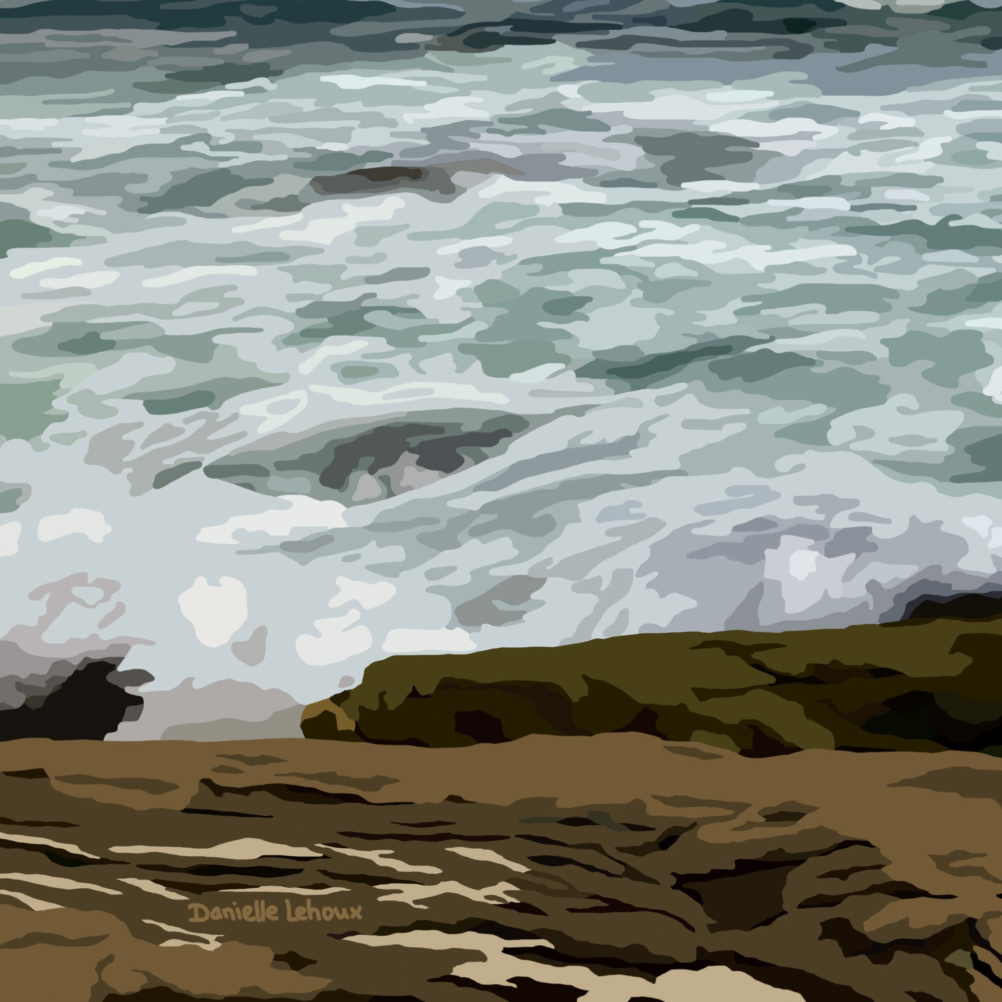 View From the Marginal Way - Ogunquit, Maine - Graphic Art Print - Etsy