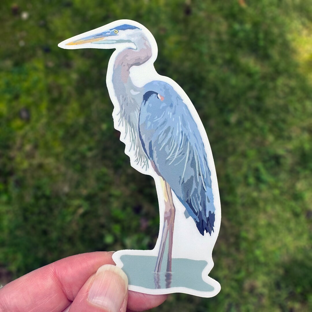 Great Blue Heron Vinyl Sticker/decal - Etsy