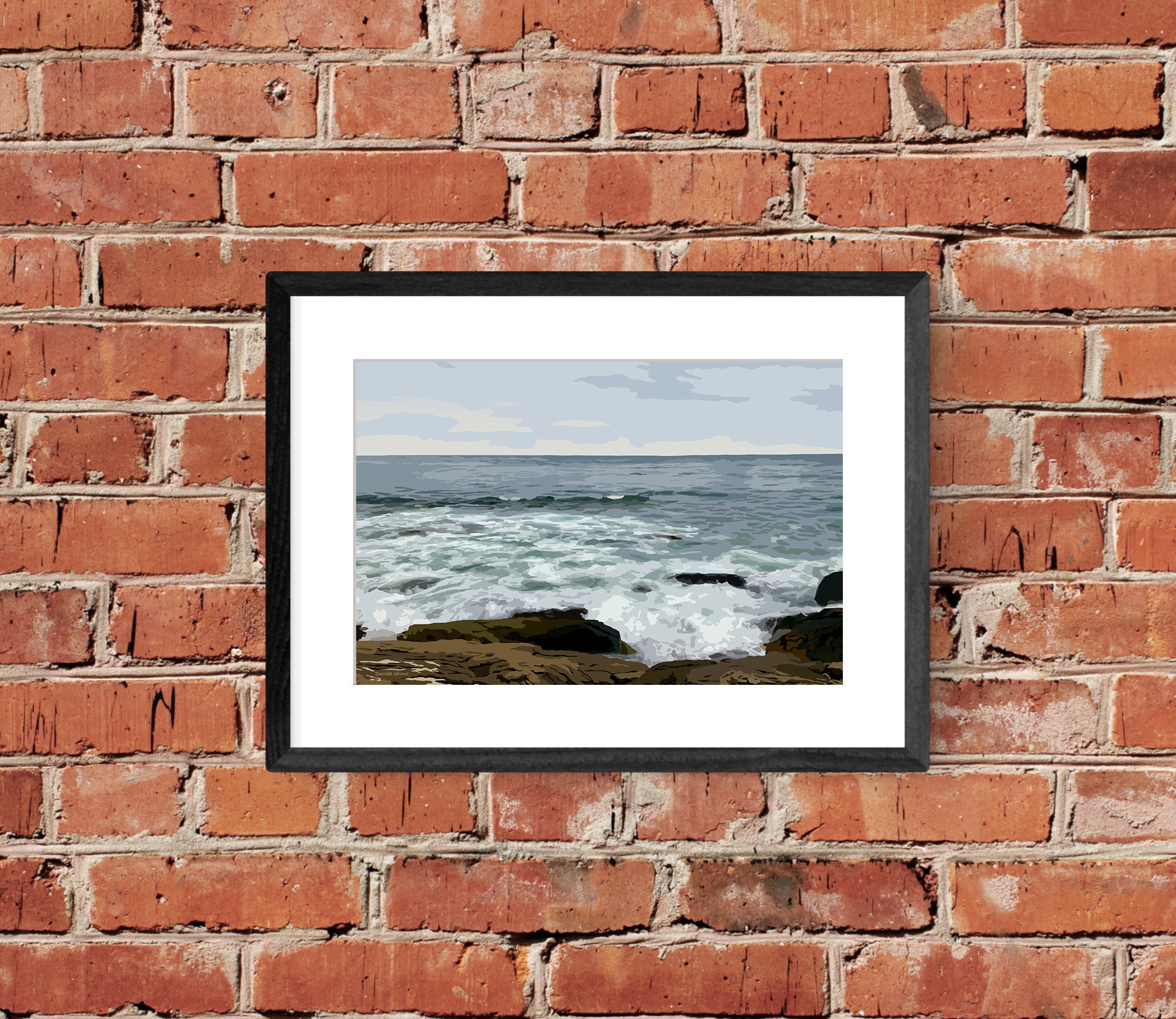 View From the Marginal Way - Ogunquit, Maine - Graphic Art Print - Etsy
