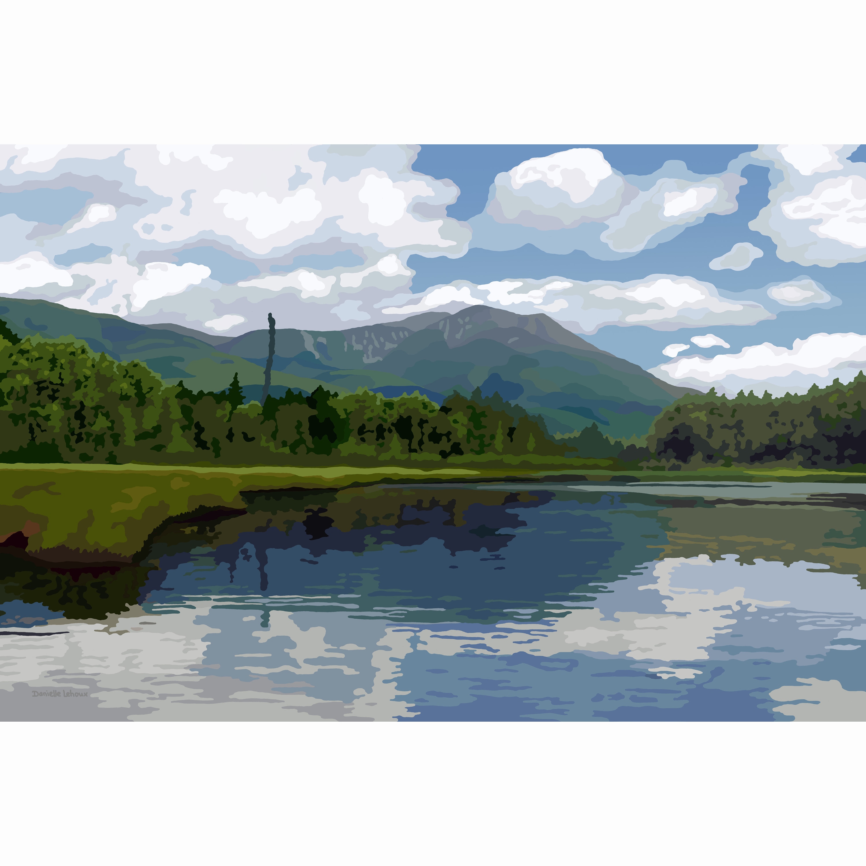 Mount Katahdin - Baxter State Park - Maine - Graphic Art Print - Etsy