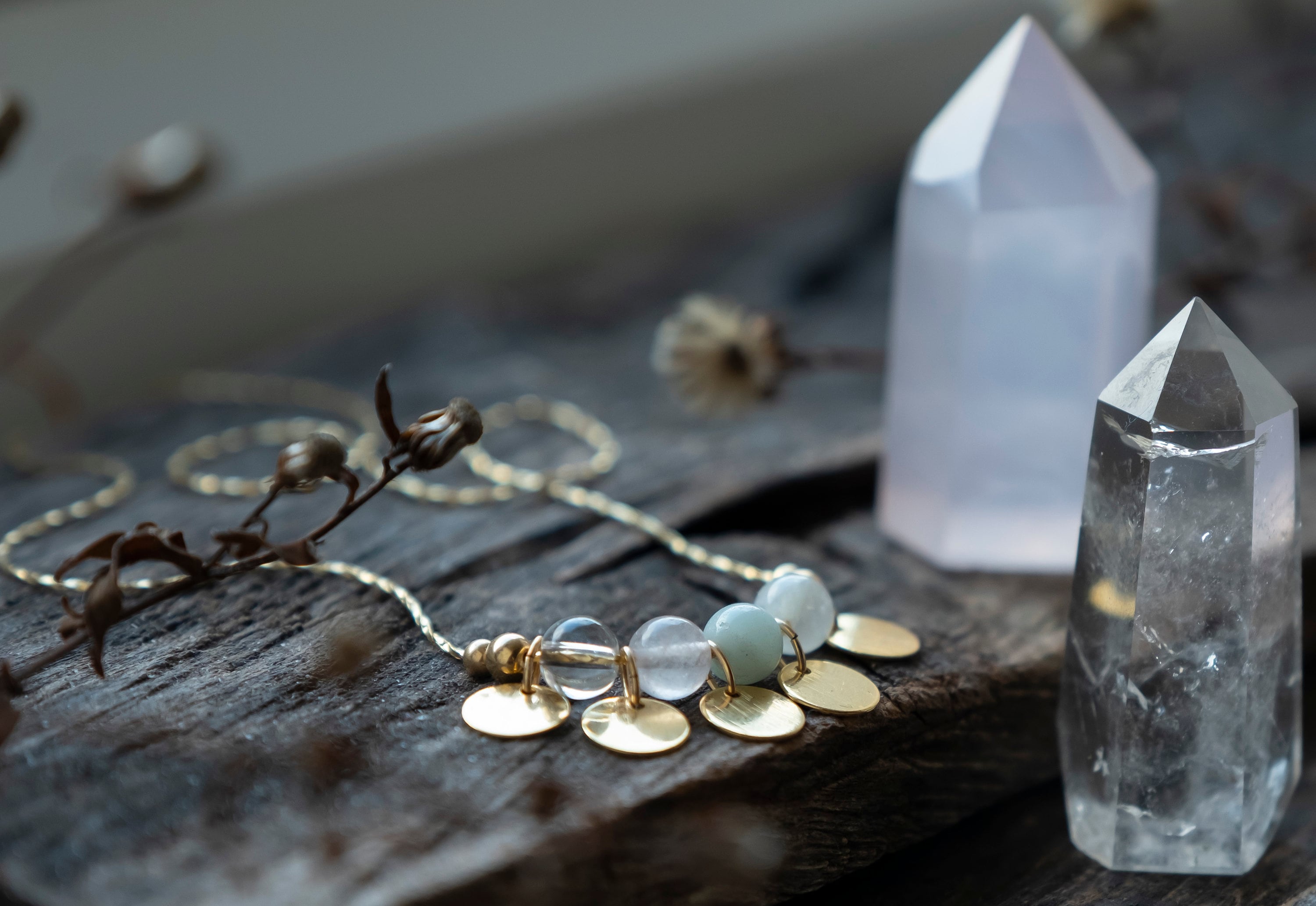 Personalised Healing Crystal Necklace Healing Stone Necklace | Etsy