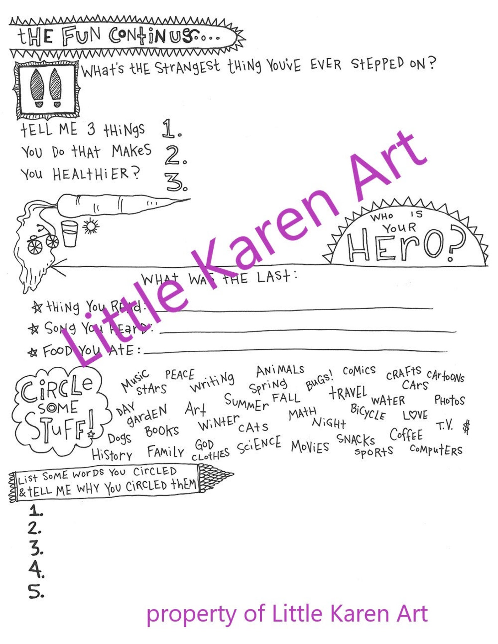 Pen Pal Activity Pages - Etsy