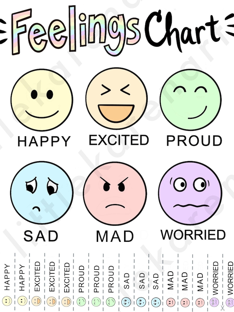 Feelings Chart: Pick-a-feeling! - Etsy