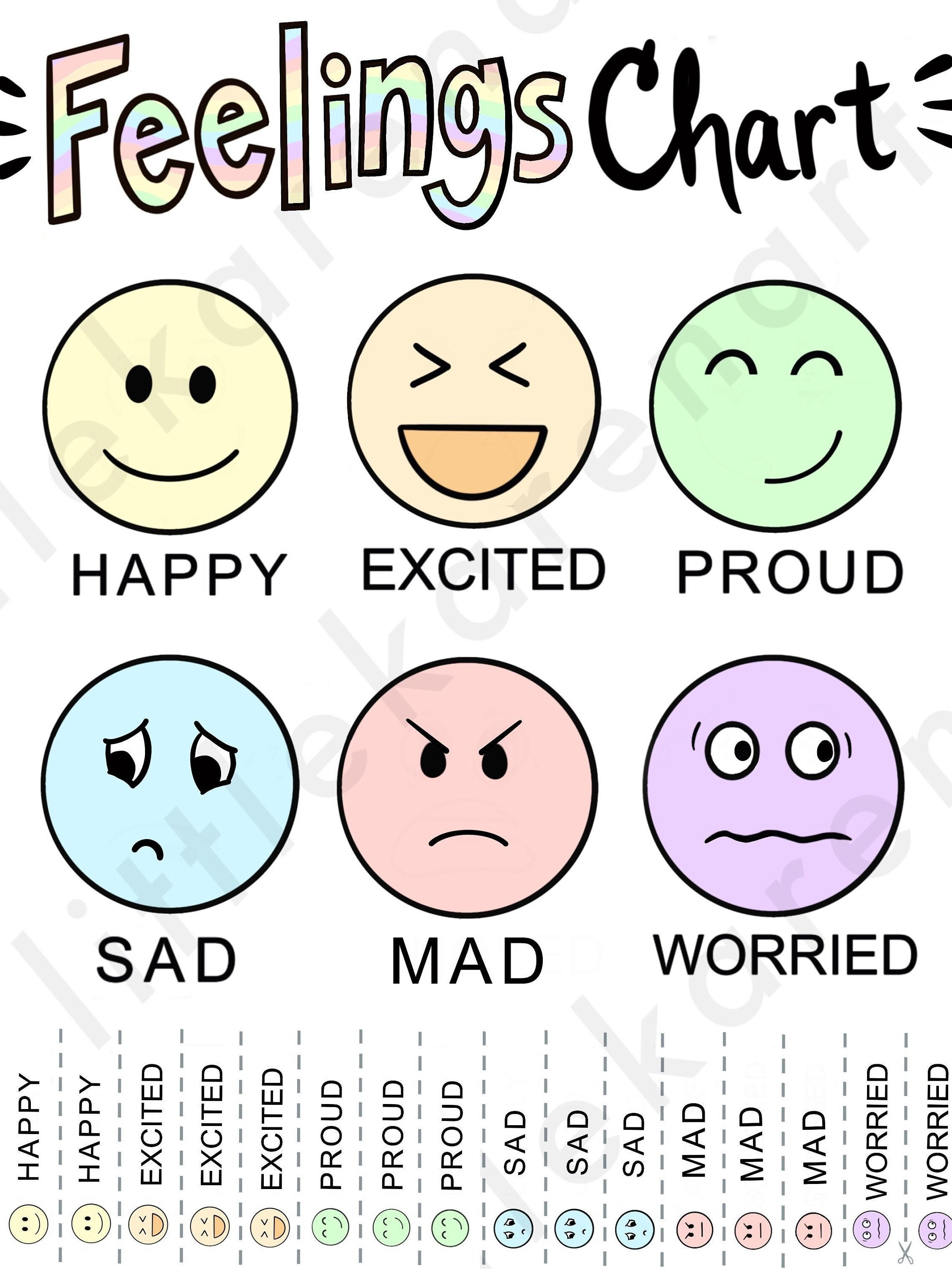 Feelings Chart: Pick-a-feeling! - Etsy