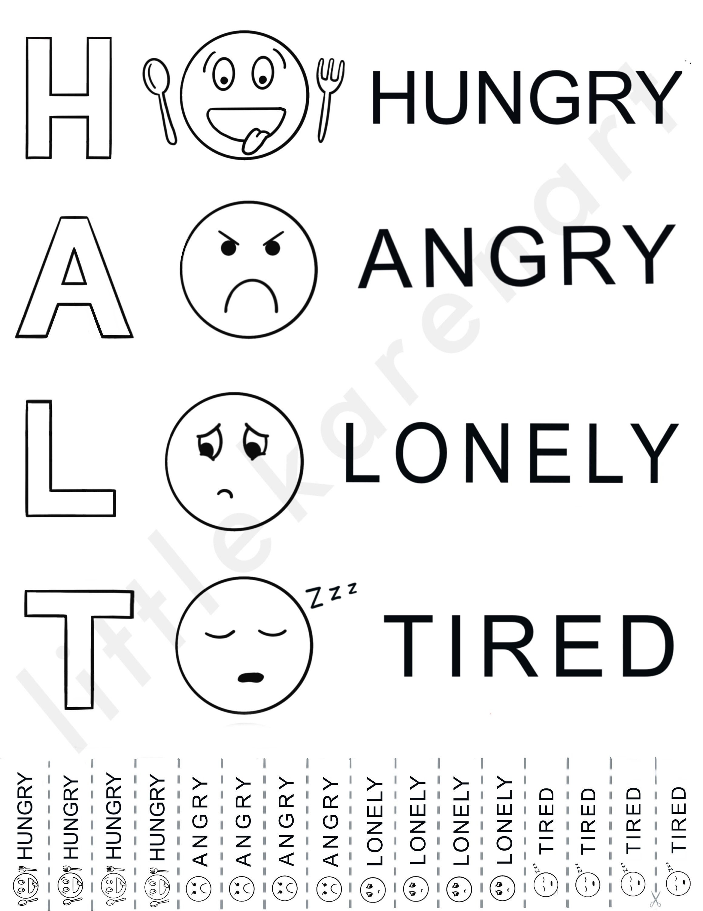 Choose-a-feeling: HALT Feelings Chart - Etsy