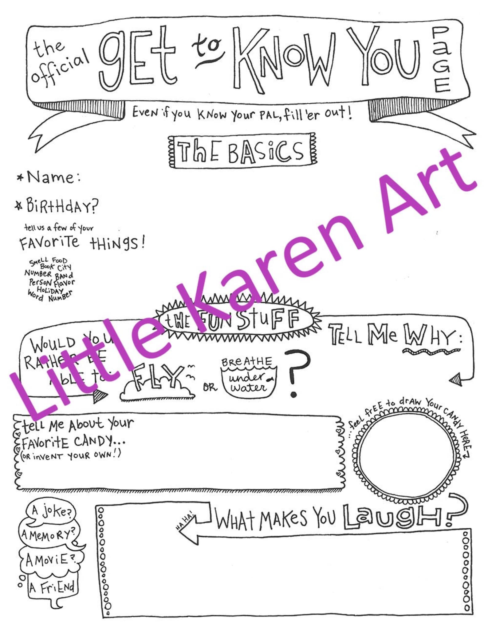 Pen Pal Activity Pages - Etsy