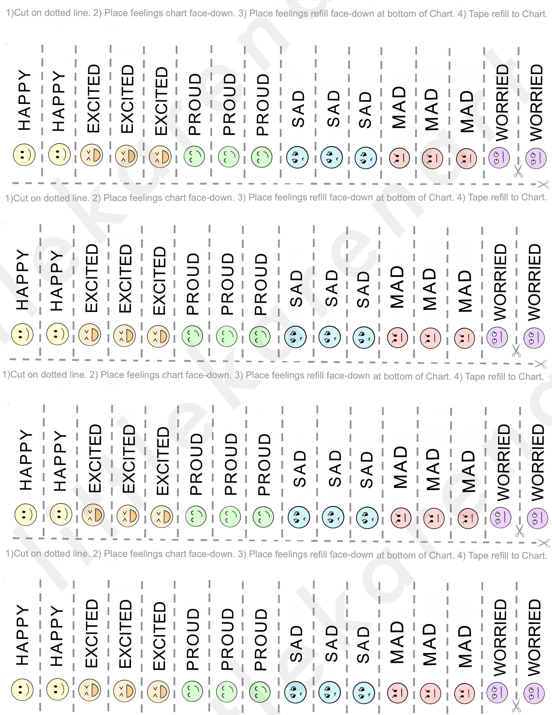 Feelings Chart: Pick-a-feeling! - Etsy