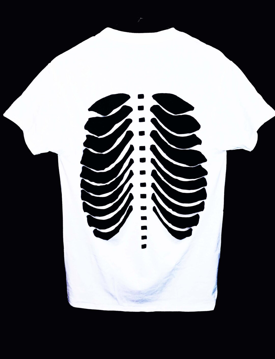 Pastel Goth Rib Cage Cutout T Shirt / Cut Out Skeleton Tee / Spooky ...